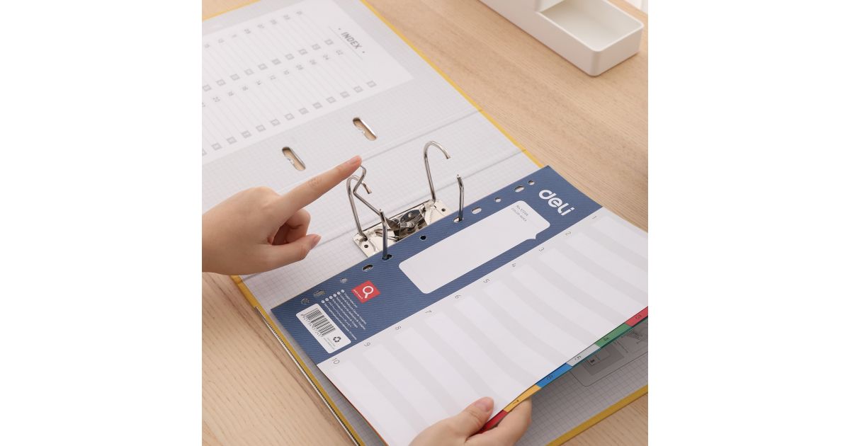 ბაინდერი განიერი ერთმაგი PP Deli Rio A4 · საკანცელარიო