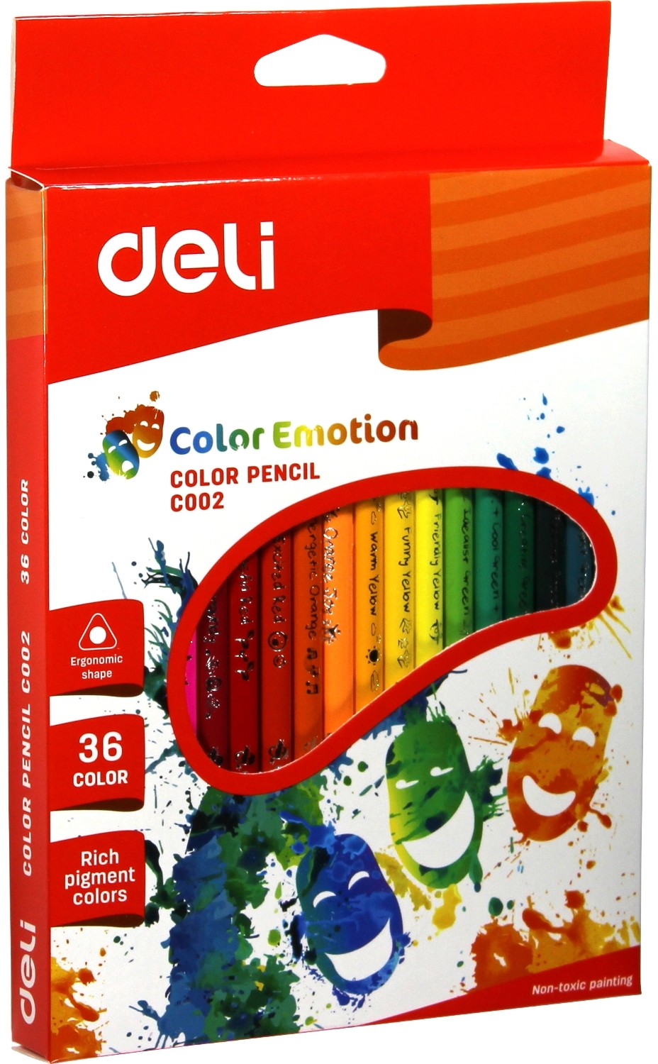 ფერადი ფანქრები Deli Color Emotion 3მმ წვერით 36 ფერი · საკანცელარიო