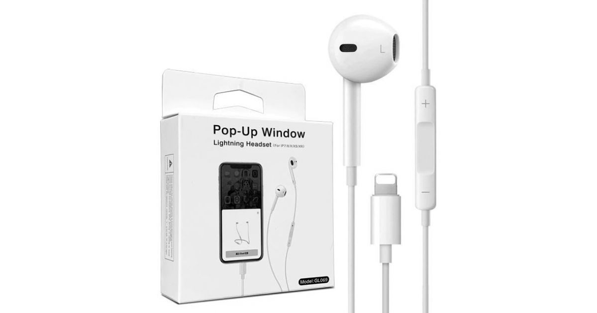 ყურსასმენი Pop-up Window Lightning Headset Ginventor · საკანცელარიო