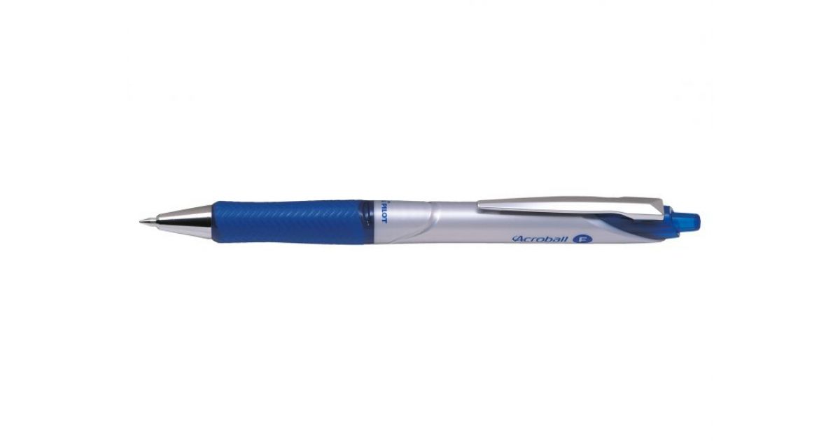 Acroball Metal Clip - Ballpoint Pen Pilot 0.7mm Tip - Blue · Stationery