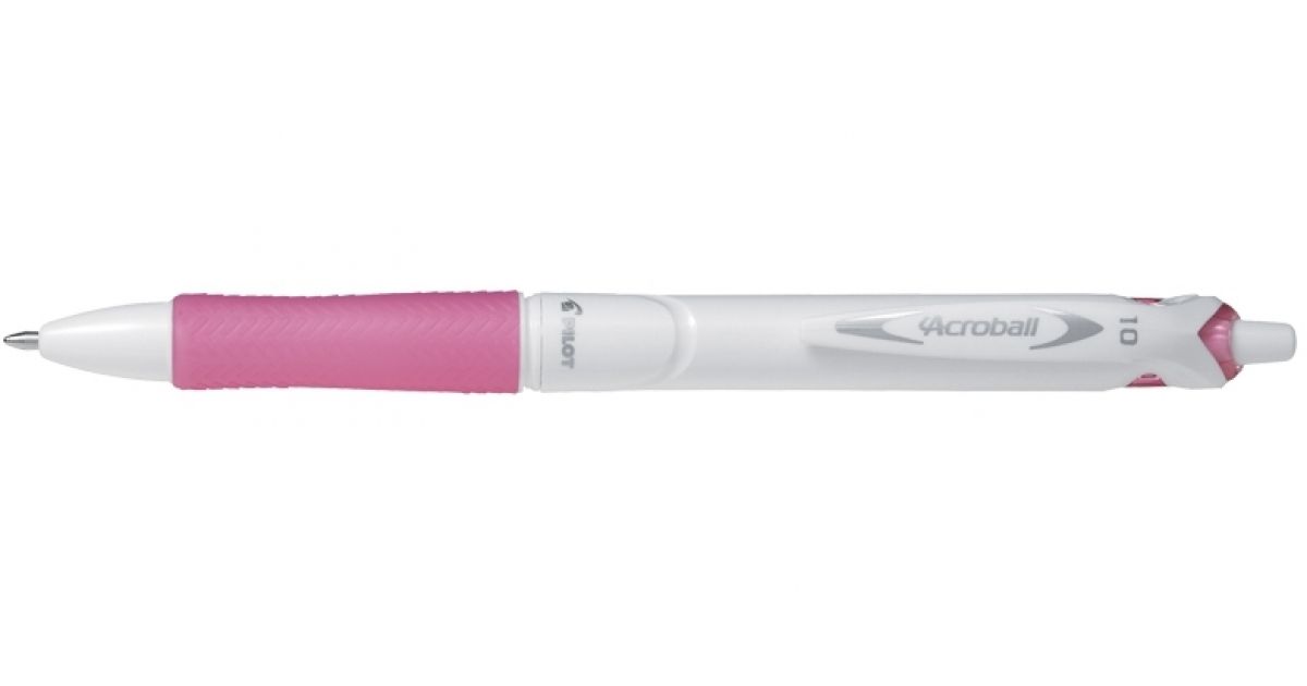 Acroball Pink - Ballpoint Pen - Begreen Pure White Pilot 1mm Tip ...