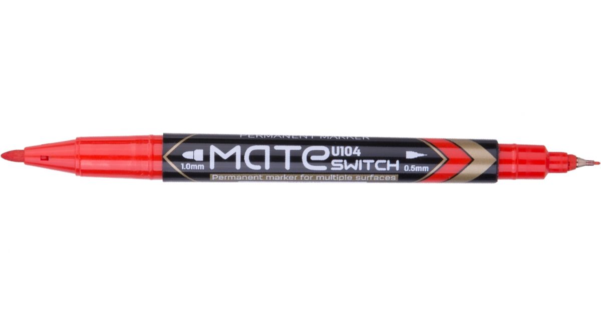 CD Marker with two different tips Deli - Red · Stationery