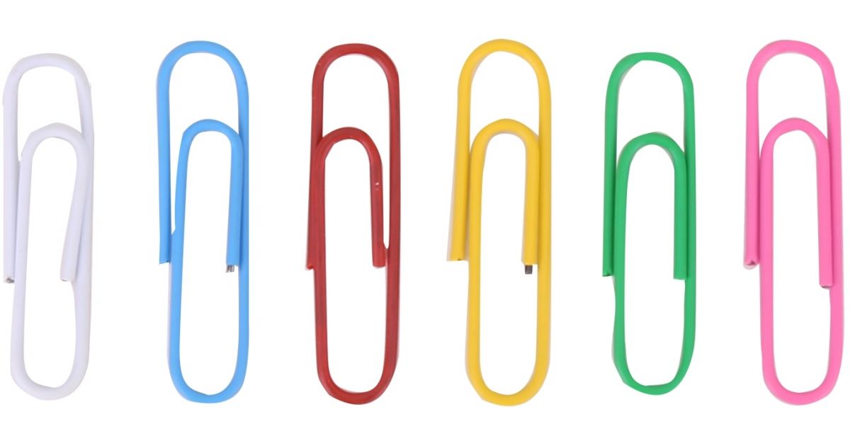 Color Paper Clip 33mm Deli 100 Pieces · Stationery