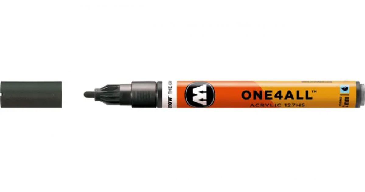 ONE4ALL მარკერი #223 metallic black Molotow 2მმ წვერით · საკანცელარიო