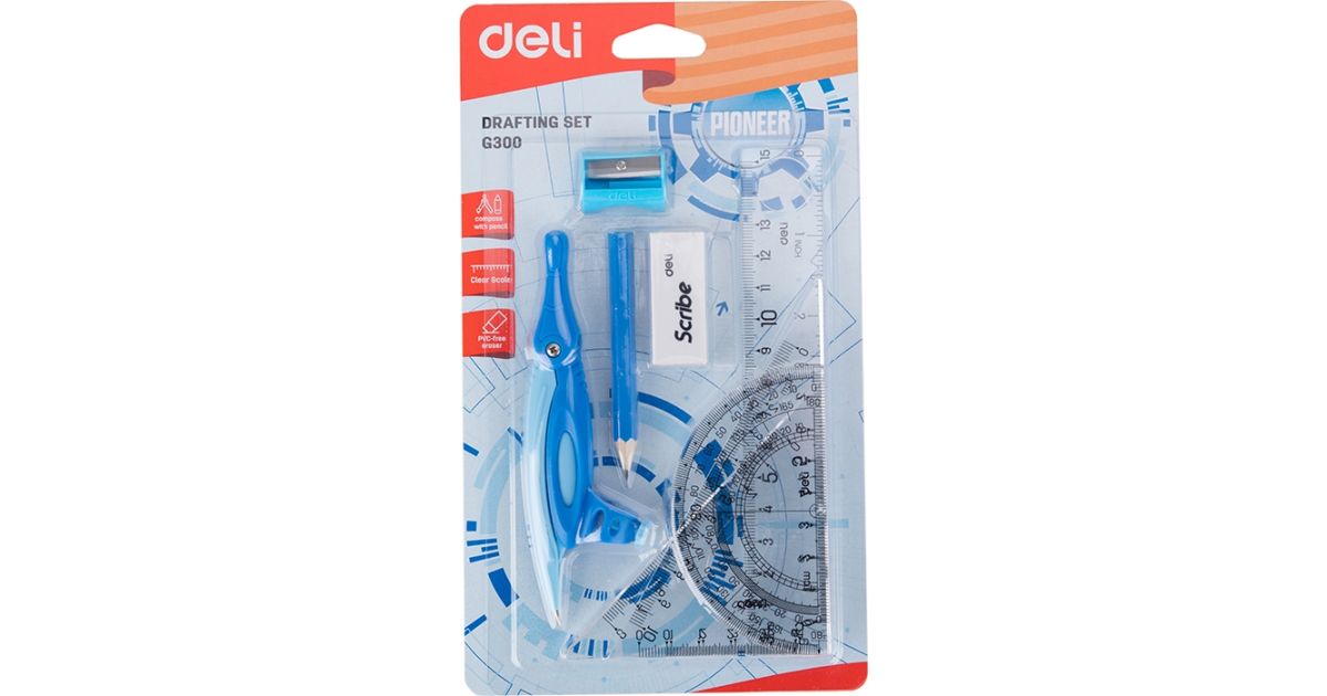 Ruler Set (Student) Deli Pioneer · Stationery