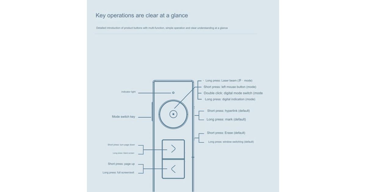 Smart Laser Pointer Deli 13.6x2.8cm · Stationery