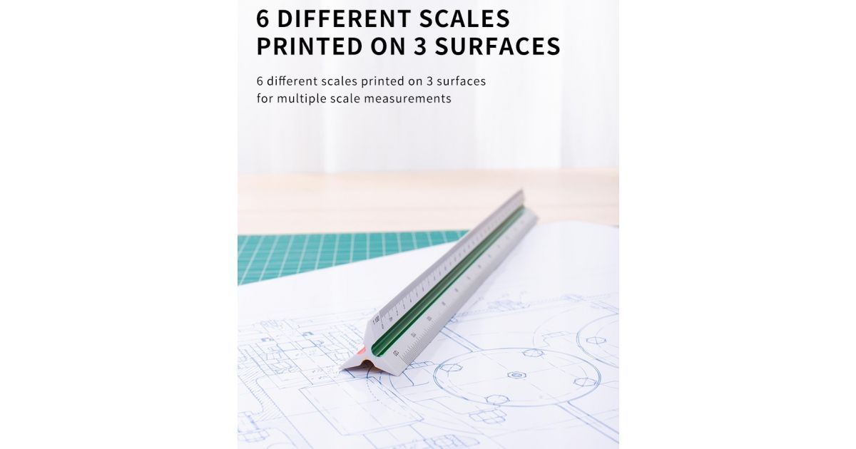 Trisect arris Scale Ruler Deli 30cm · Stationery